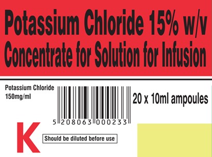 Importation of UK-Authorized Potassium Chloride 15% w/v Concentrate for Solution for Infusion ...